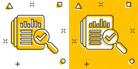 Premium Vector Audit Document Icon In Comic Style Result Report