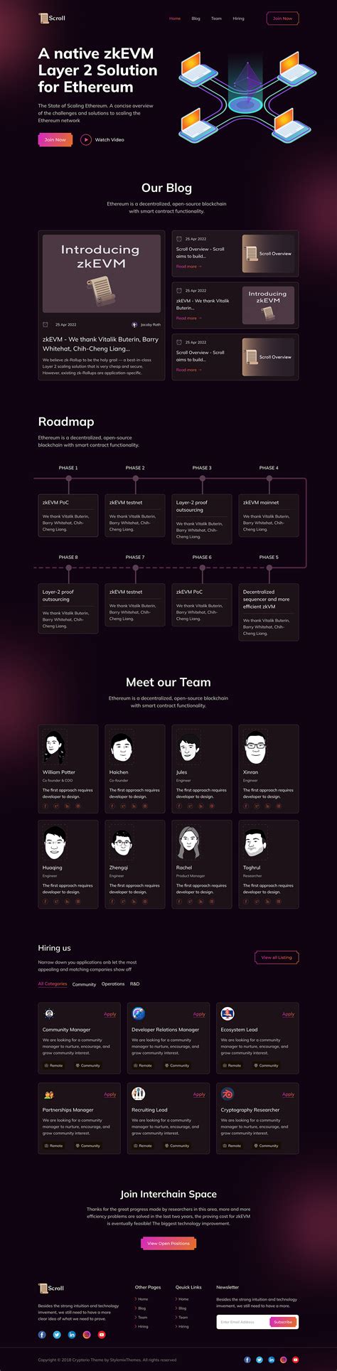 Ethereum Scroll Landing Page Redesign On Behance