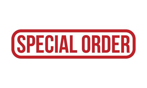 Special Order Rubber Stamp Red Special Order Rubber Grunge Stamp Seal Vector Illustration