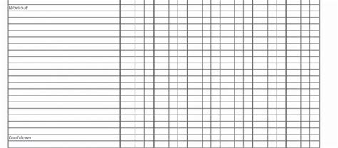 Blank Printable Weight Chart