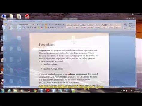 PL SQL Tutorial In Tamil Program Using Procedure Part Inside A Package SourceCodePoint