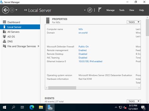 Windows Server Active Directory Configure DC Server World