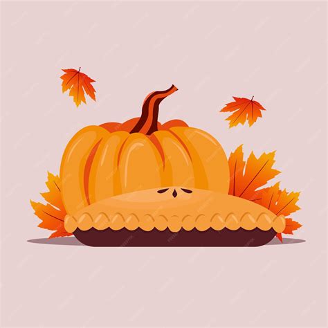 Premium Vector Pumkin And Pie Illustration