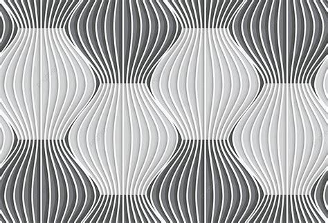 3d Shades Of Gray Vertical Striped Waves Geometrical Shape Tiling Vector Geometrical Shape