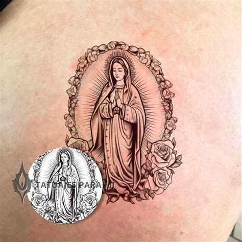 Virgen De Guadalupe Tattoo With Roses