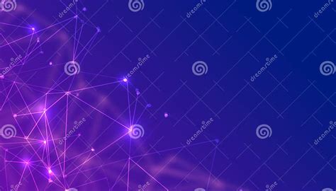 Abstract Technology Particles Low Poly Background Design Stock Vector Illustration Of Glow