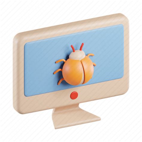 Computer Bug Device Technology Internet Monitor 3d Illustration