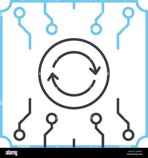 Automation Line Icon Outline Symbol Vector Illustration Concept Sign