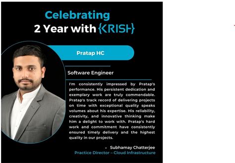pratap h c on linkedin successfully completed 2 years at krish during