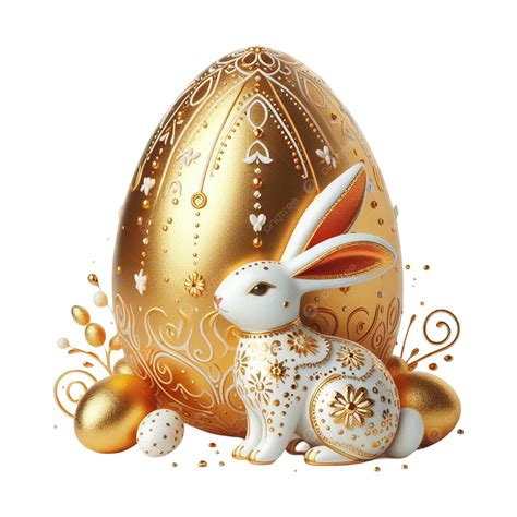 Festival De Huevos De Easter Decorated Decorated Golden Con 3d