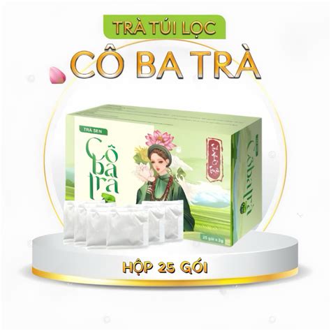 Hộp 25 Gói Trà Túi Lọc Trà Sen Cô Ba Trà Giảm Cân Thải Mỡ An Toàn