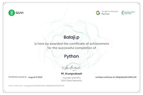 Balaji P On Linkedin Python Guvi Pythonlearning