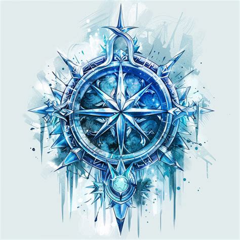 Icy Viking Compass Tattoo Sketch Imagella