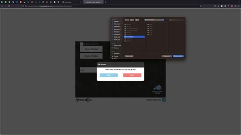 webgl native file browser