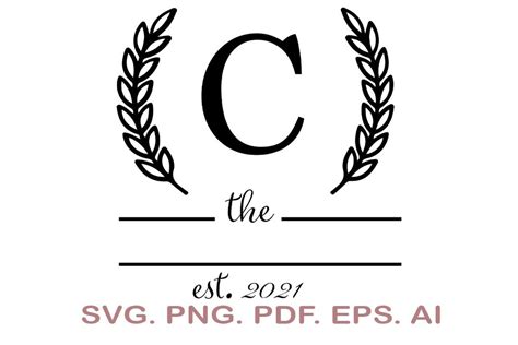 Split Letter Svg Letter C Svg Split Monogram Svg Split Frame