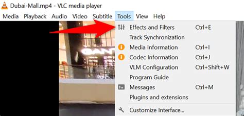 how to rotate a video in vlc media player