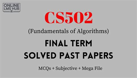 Cs502 Final Term Past Papers Cs502 Finalterm Preparation 2025