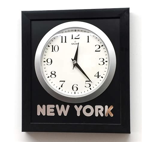 Customizable Wall Clock Multiple Time Zones City And Region Names