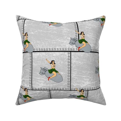 Pinup Girl Bomber Spoonflower