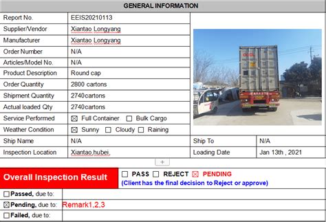 Container Loading Supervision Report China Inspection Service China Inspection Company Fba