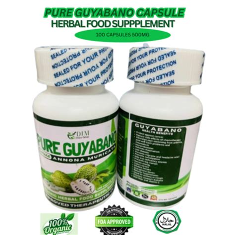 Pure Guyabano Organic Herbal Food Supplement Shopee Philippines