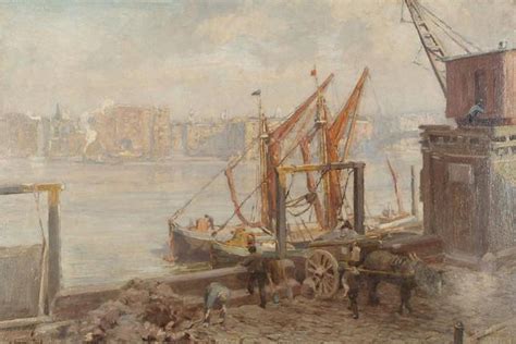Bonhams Henry Samuel Teed British 1883 1916 Down The Thamessigned And Dated 1913 Oil On Canvas