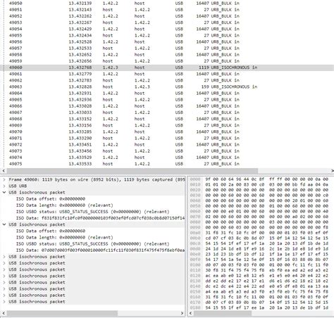 Usb Device What Constitutes A Packet A Wireshark USB Bus Capture Of An Isochronous Endpoint
