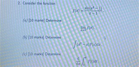 Solved Consider The Function A Marks Determine Chegg Com