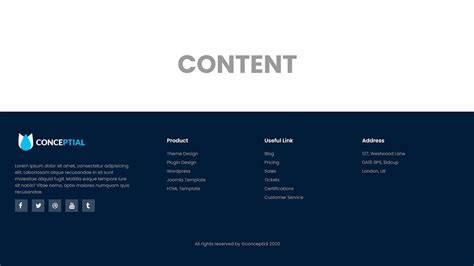 Responsive CSS Footer Design Footer Design Simple Website Design Website Footer