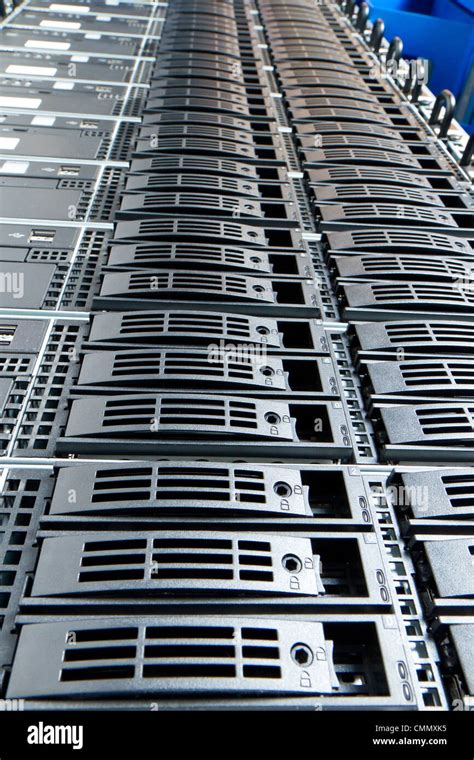 Data Center With Hard Drives Stock Photo Alamy