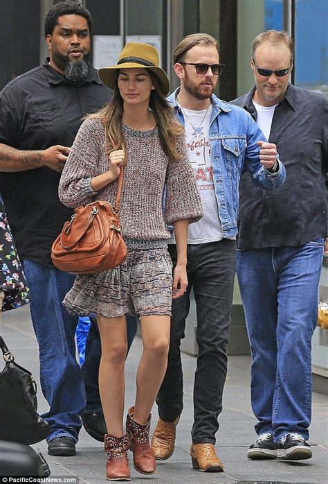 His Taper Jean Girl Lily Aldridge Joins Husband Caleb Followill As