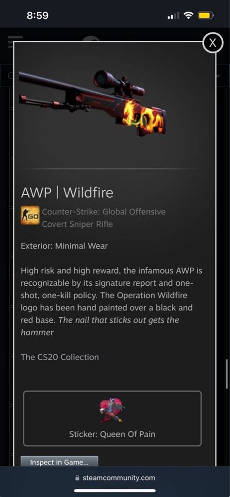 AWP Wildfire MW CSGO Video Gaming Gaming Accessories In Game Products On Carousell