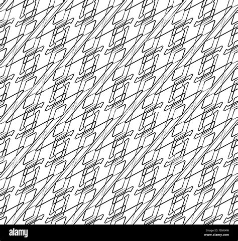 Abstract Seamless Geometric Background Pattern Monochrome Repeatable Vector Texture Stock