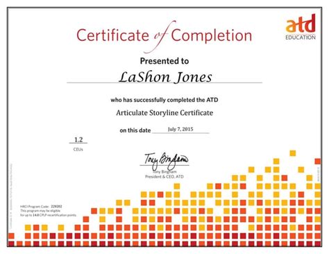 Articulate Storyline Certificate Ppt