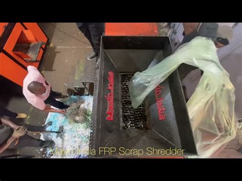 FRP Shredder FRP Waste Shredder Manufacturer From Coimbatore