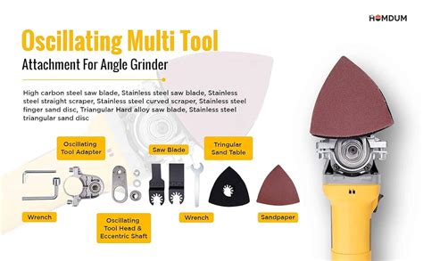 Homdum Oscillating Multi Tool Attachment For 4 Inch Angle Grinder With