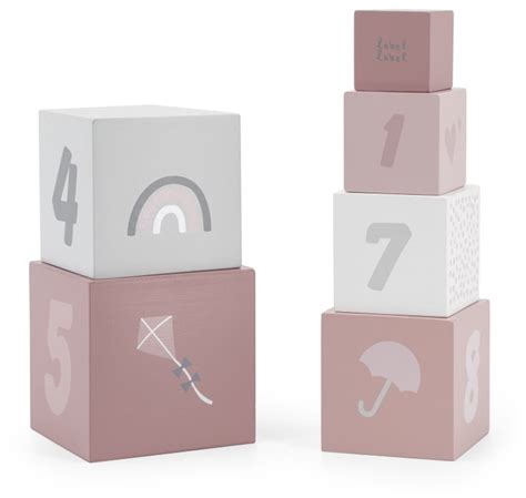 Label Label Stacking Blocks Numbers Cubes Wooden Notinoie