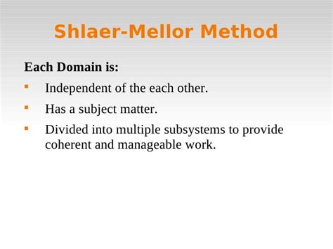 Shlaer Mellor Method