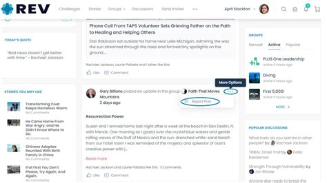 Report Posts On The REV App REV Support