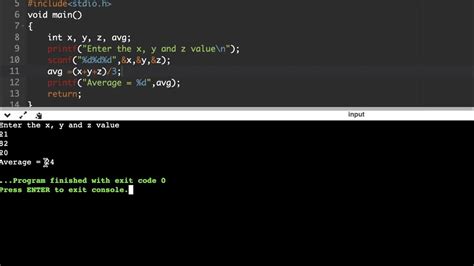 Average Of Two Numbers C Program Learn Logic Lec 11 Youtube