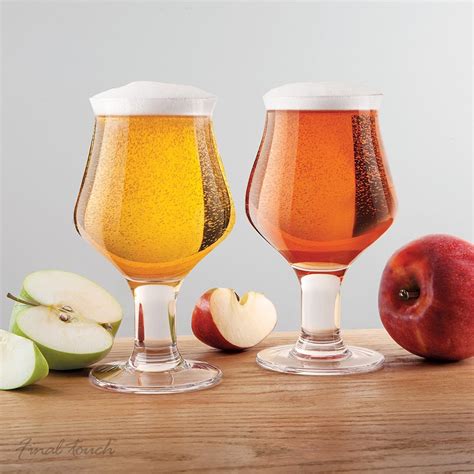 Stemmed Cider Glass Set By Final Touch 475ml Gg5018