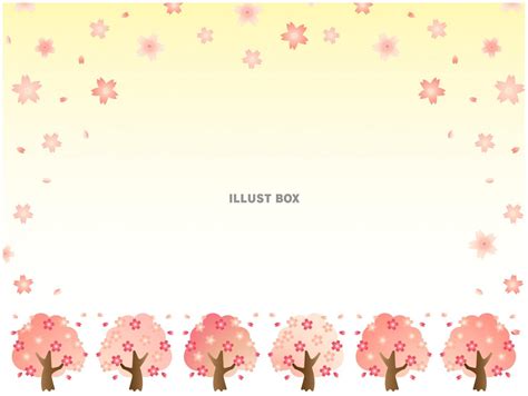 無料イラスト 桜と桜の木の背景