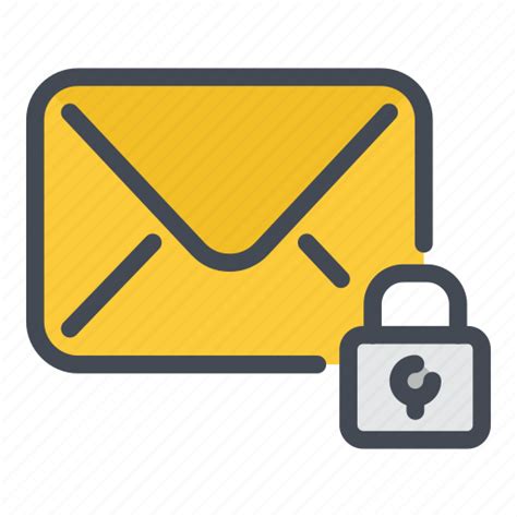 email lock mail message password protection security icon