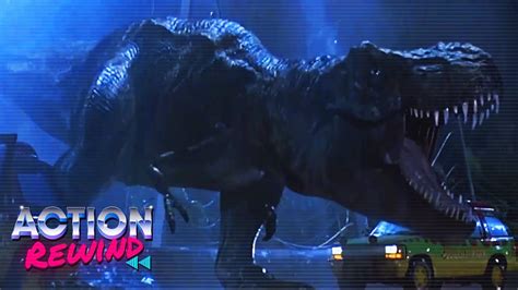 Rexy Crushes The Car Jurassic Park 1993 Action Rewind Youtube