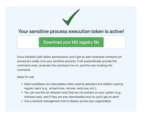 Sensitive Command Canarytoken Canarytokens