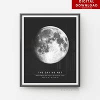 Moon Poster Etsy