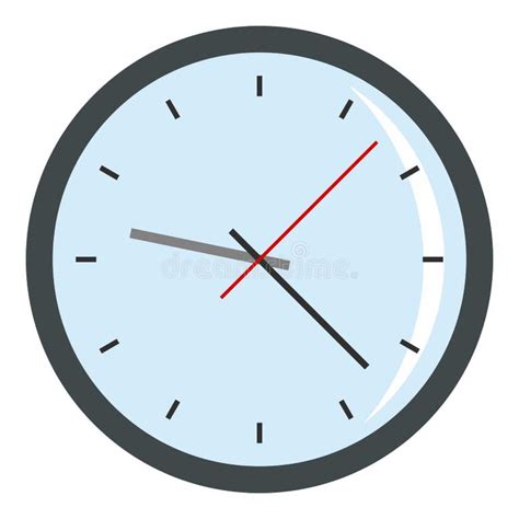 Round Analog Clock Face Icon Isolated Stock Vector Illustration Of