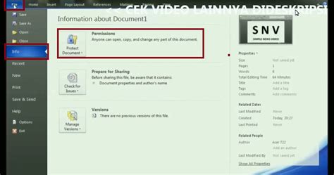 Cara Pasang Password Di Microsoft Word 2010 Tutorial Microsoft Office