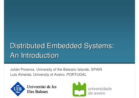 Pdf Distributed Embedded Systems Distributed Embedded Systems An
