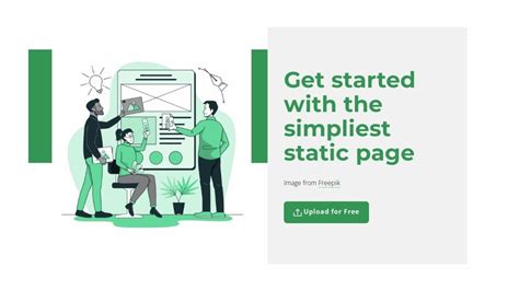 Create Static Page Website Design